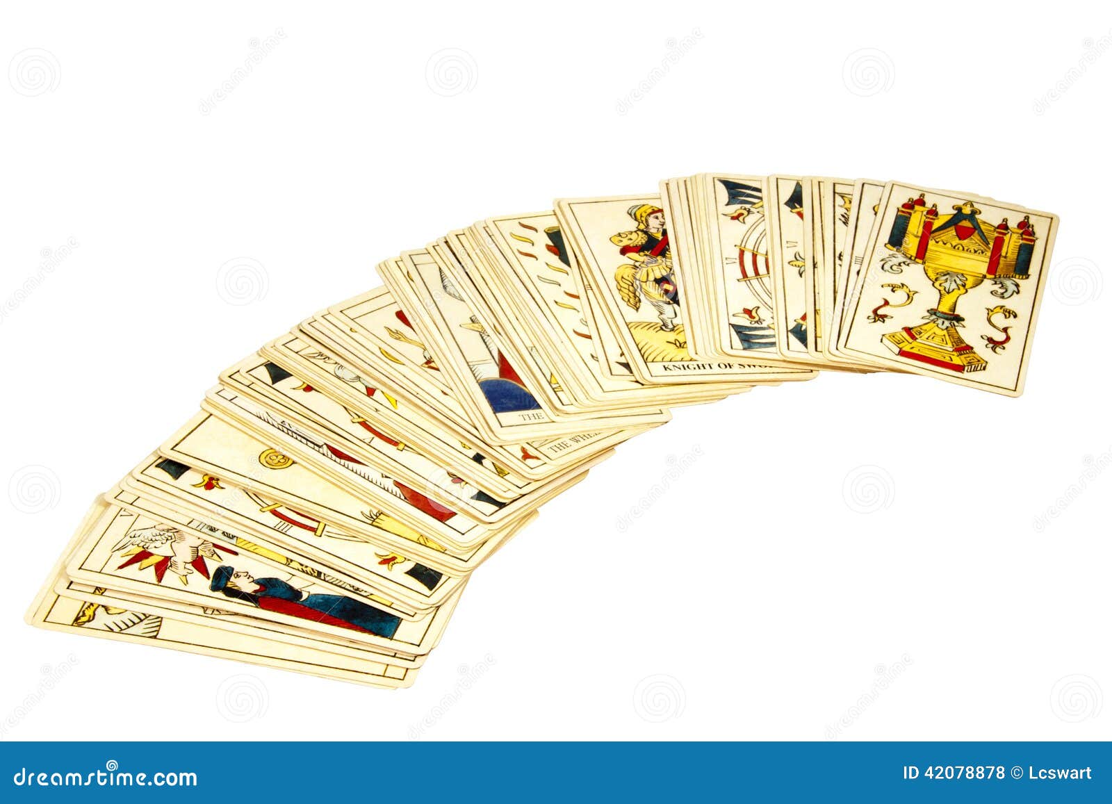 Dek Van Tarotkaarten Voor Fortuin Het Vertellen Stock Foto - Image of ...