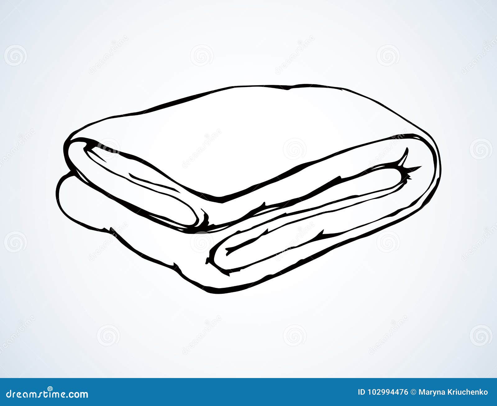 Deken Vector tekening vector illustratie. Illustration of stof - 102994476