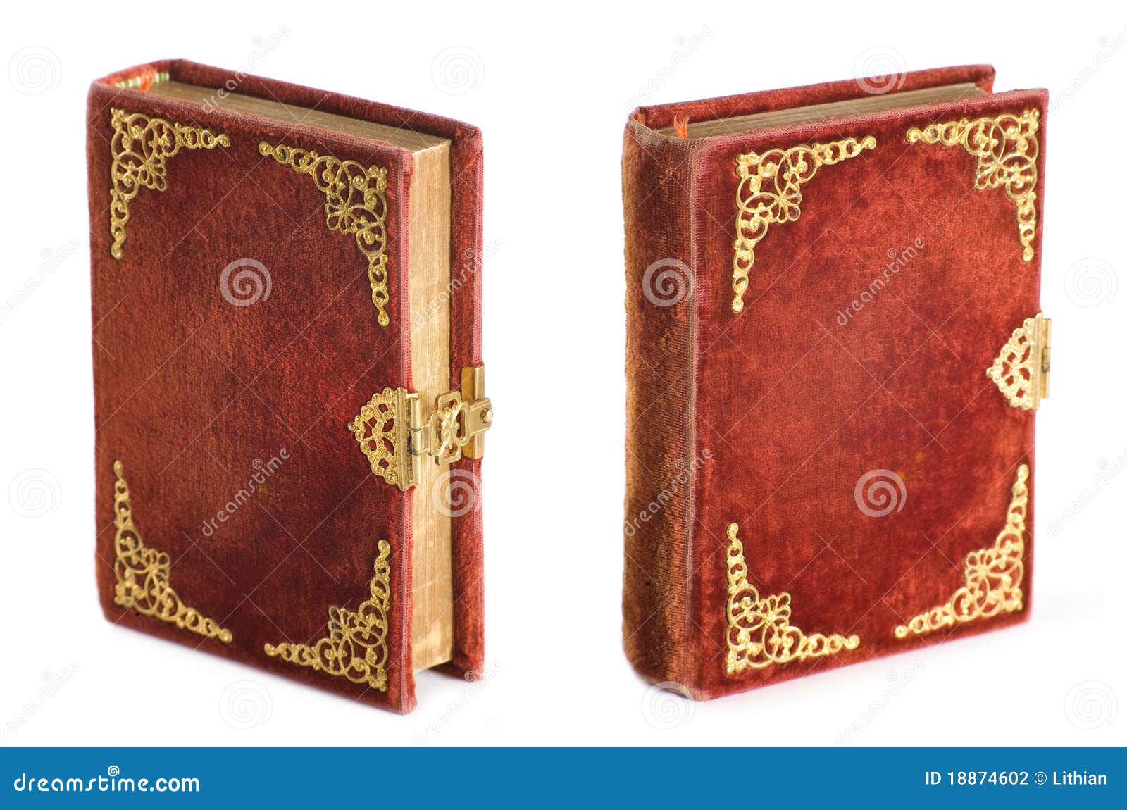 Dekorative Alte Bibel Von 1876 Mit Samtabdeckung. Stockfoto - Bild von ...