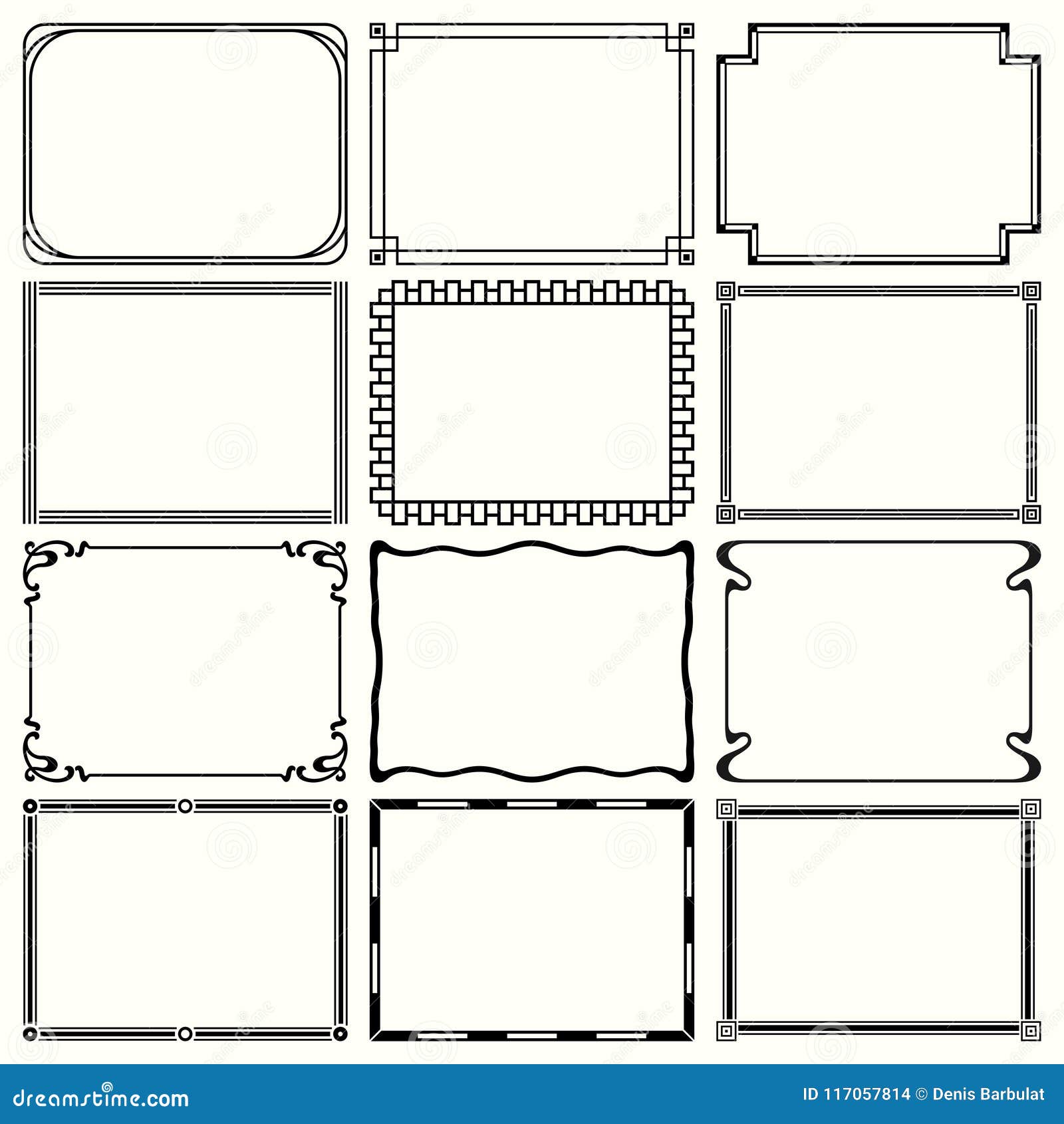 Dekorative einfache Rahmen vektor abbildung. Illustration von ...