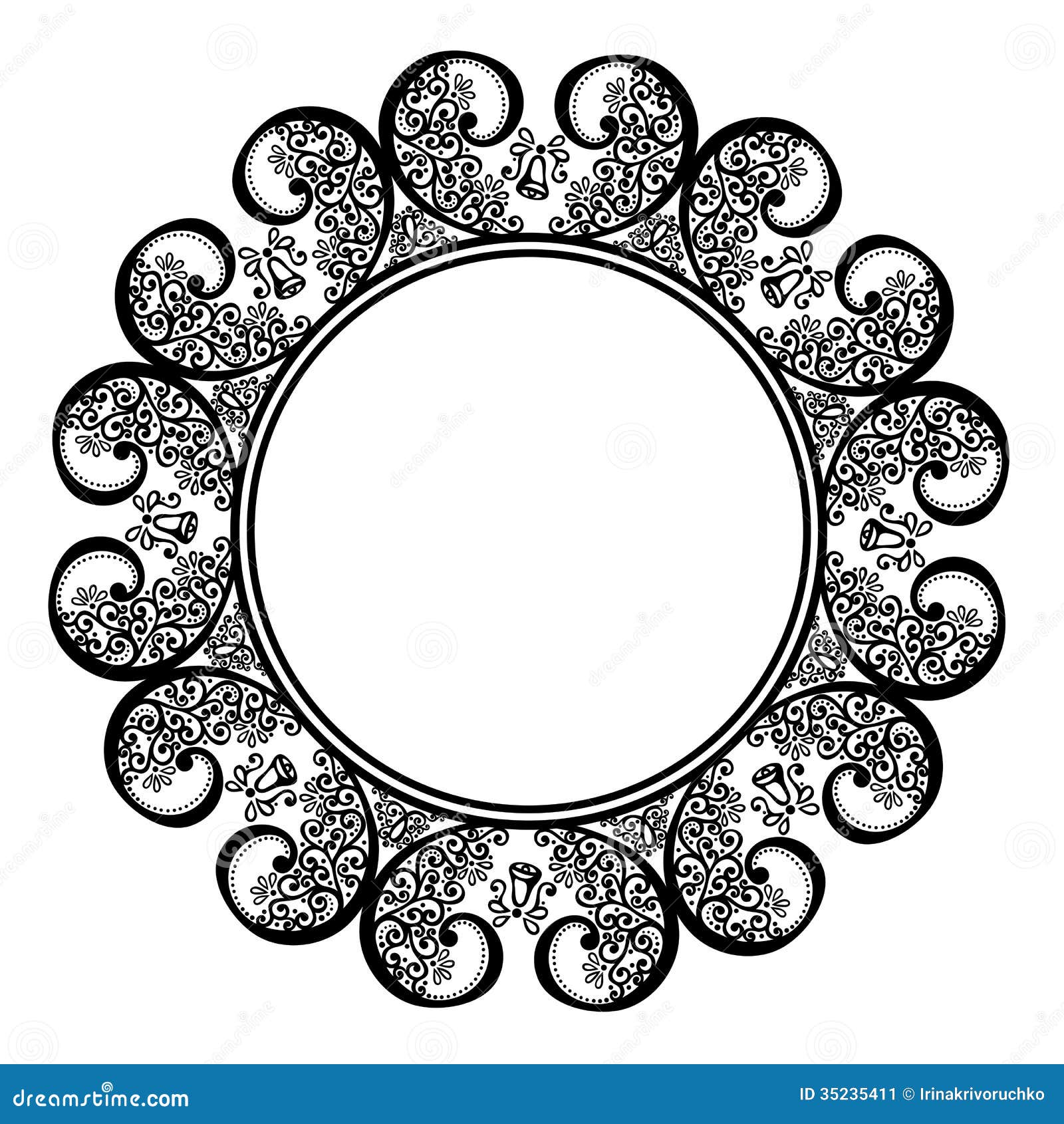 Dekorativer runder Rahmen vektor abbildung. Illustration von rand ...