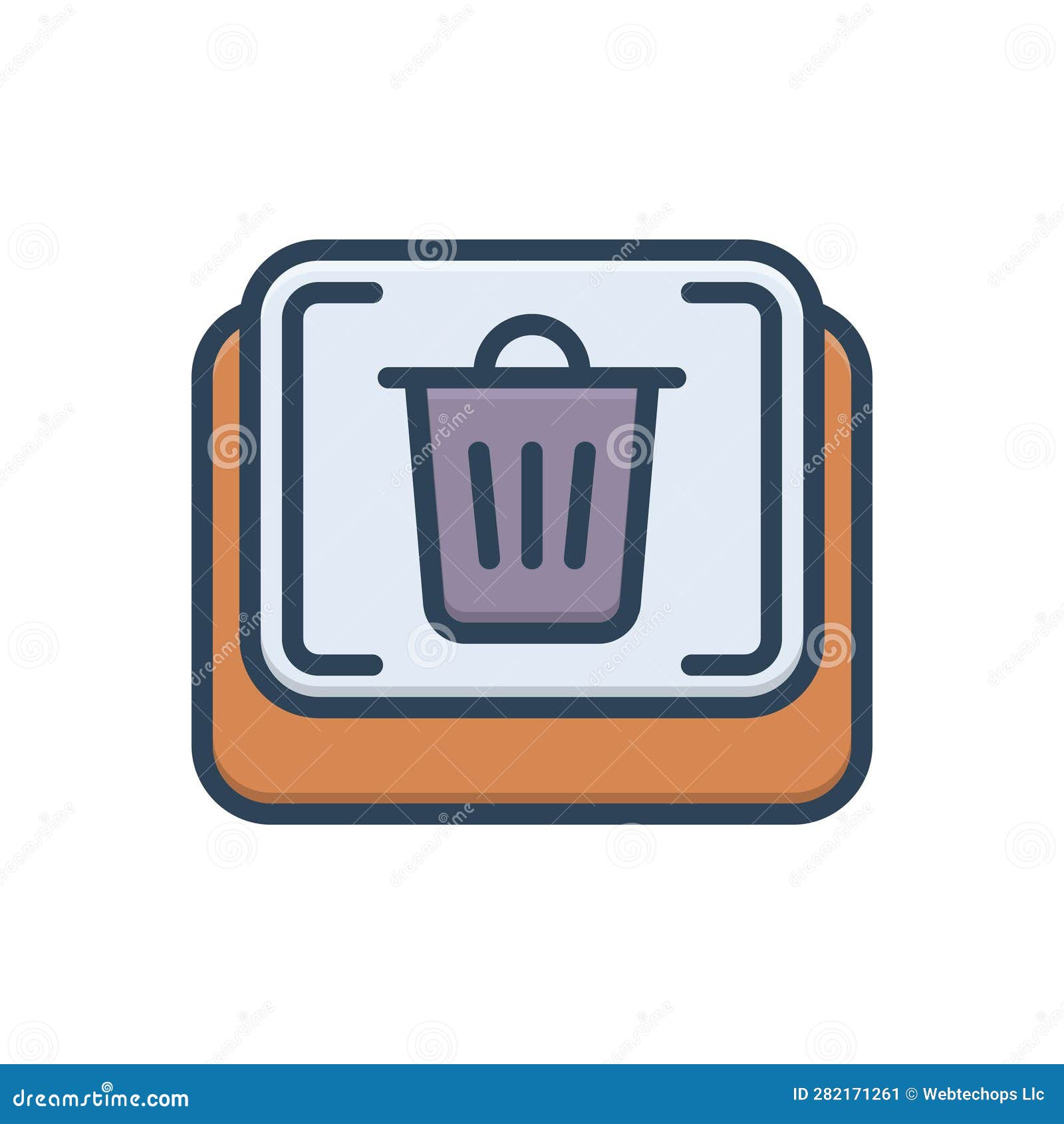 Color Illustration Icon for Del, Recycle and Remove Stock Vector ...