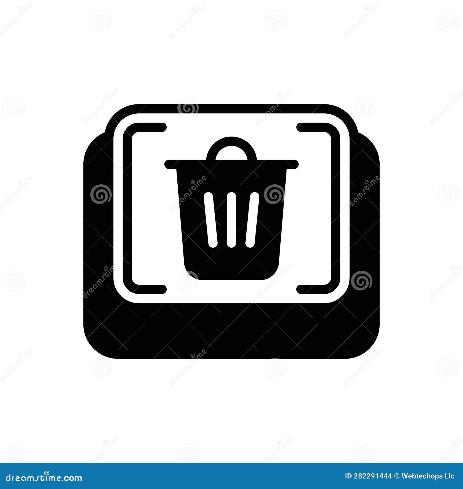 Black Solid Icon for Del, Recycle and Remove Stock Illustration ...
