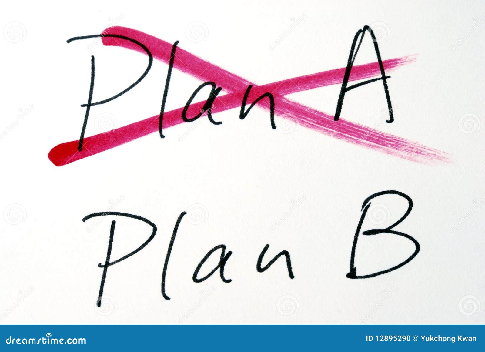 Del plan a para planear B foto de archivo. Imagen de escritura - 12895290