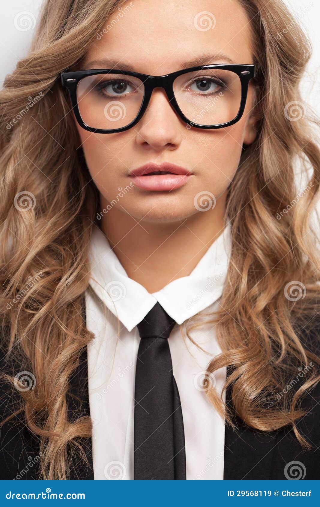 Del Primer Retrato De La Empresaria Seriamente Imagen De Archivo