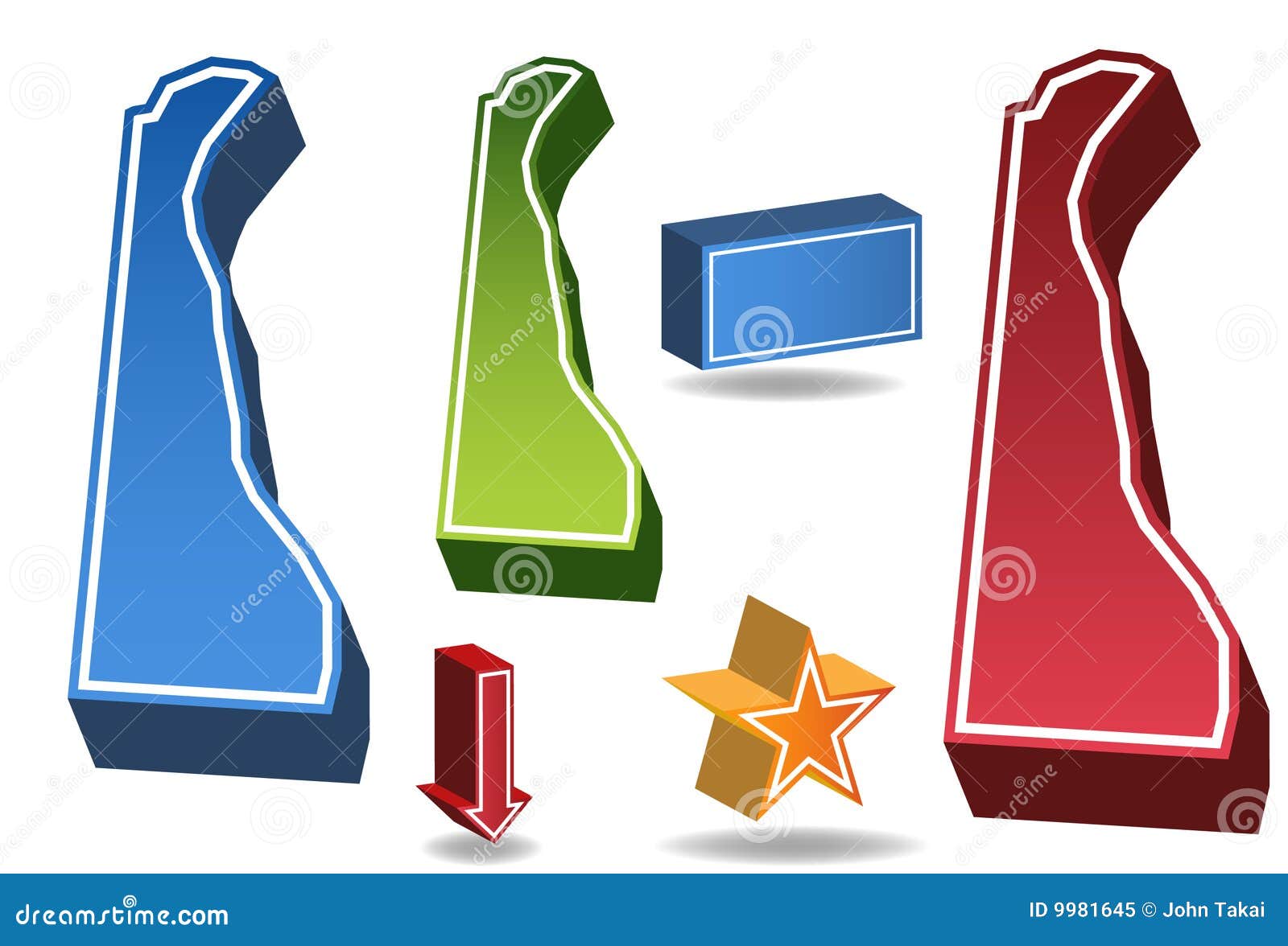 Delaware 3D stock vector. Illustration of green, icon - 9981645