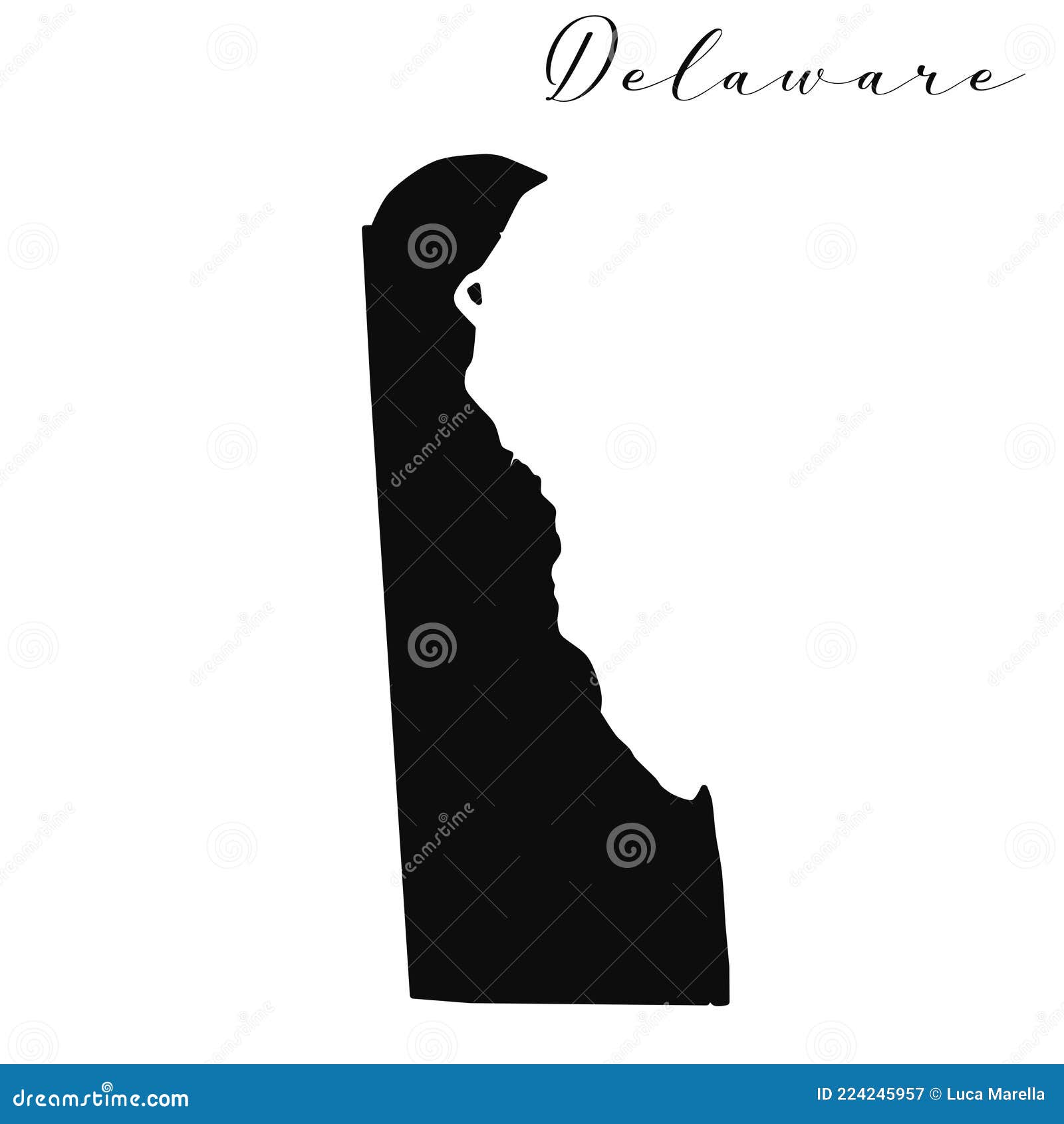 Delaware Map Cartoon Vector | CartoonDealer.com #224245957