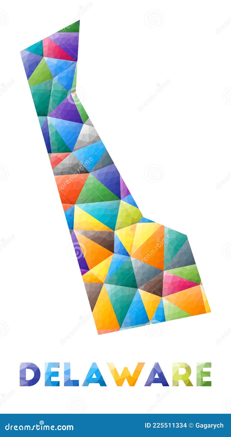 Colorful Delaware Political Map With Clearly Labeled, Separated Layers ...