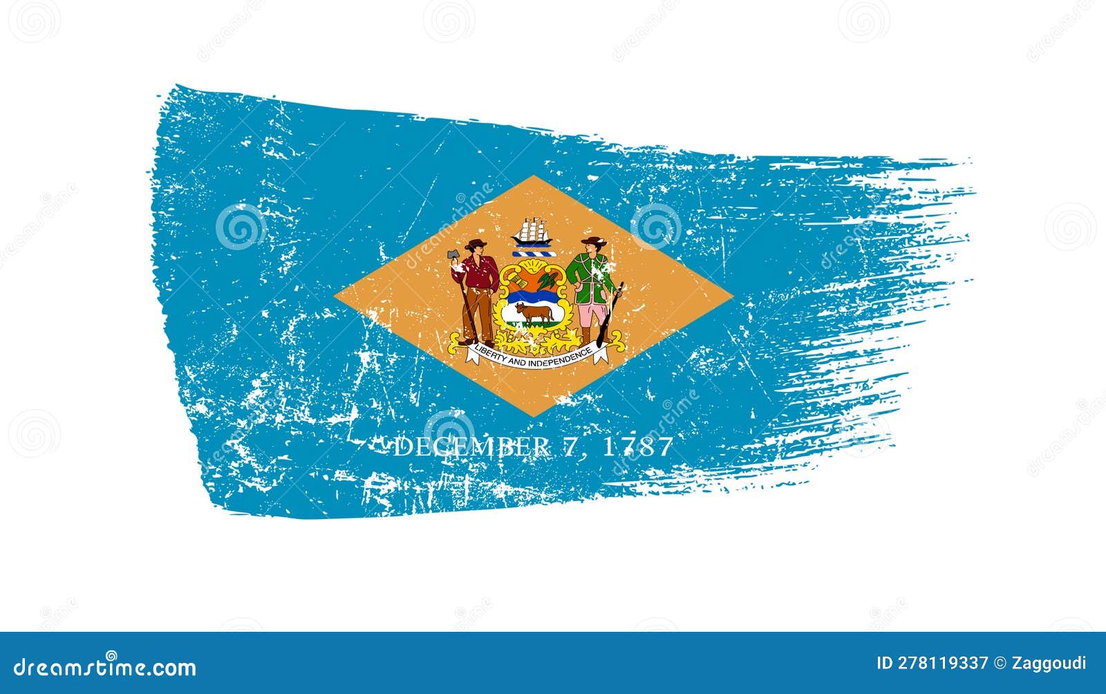 Delaware Map And Flag Stock Image | CartoonDealer.com #89797597