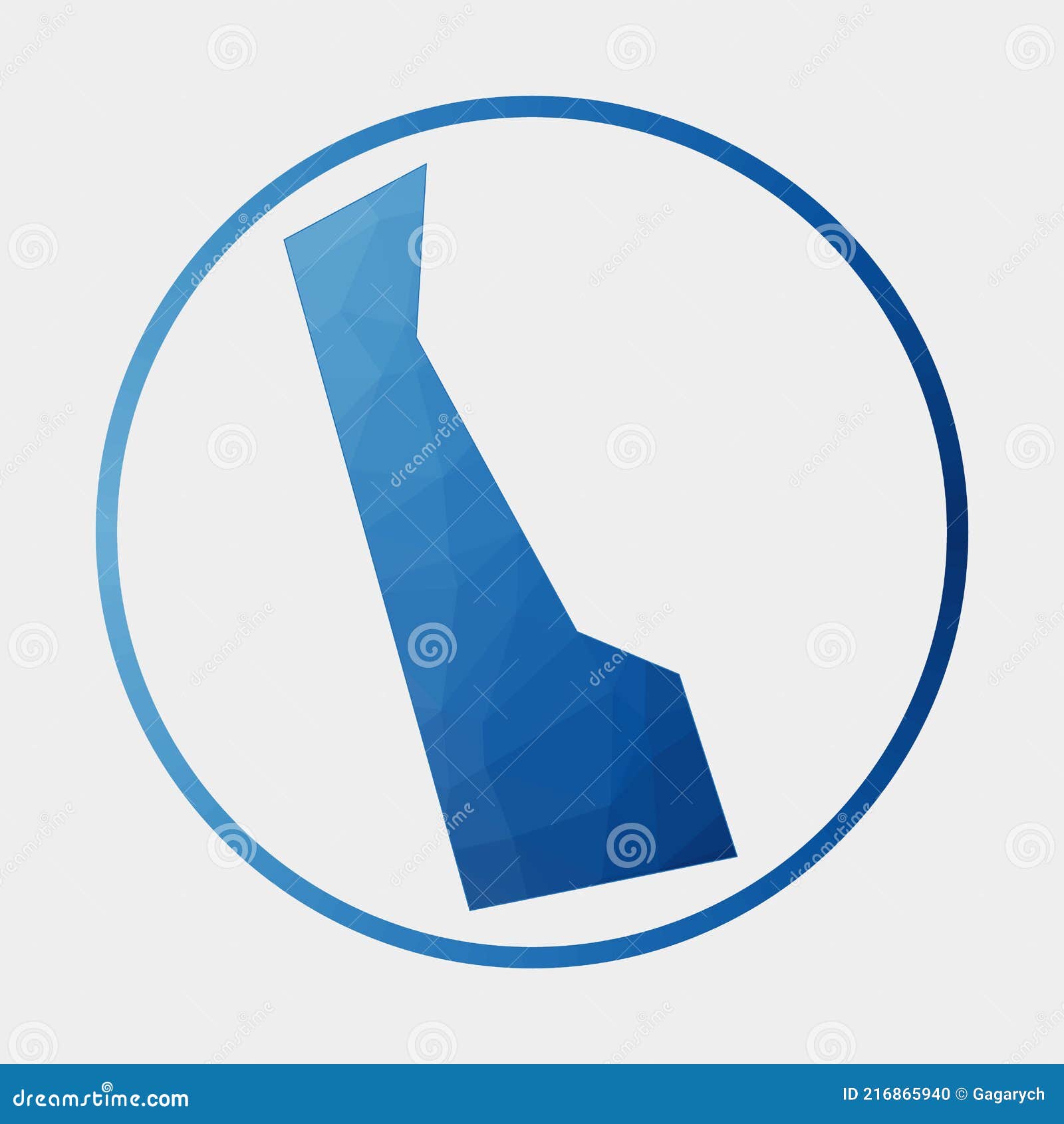 Delaware icon. stock vector. Illustration of diamond - 216865940