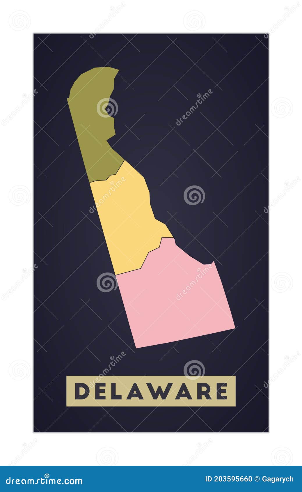 Delaware map. stock vector. Illustration of high, america - 203595660