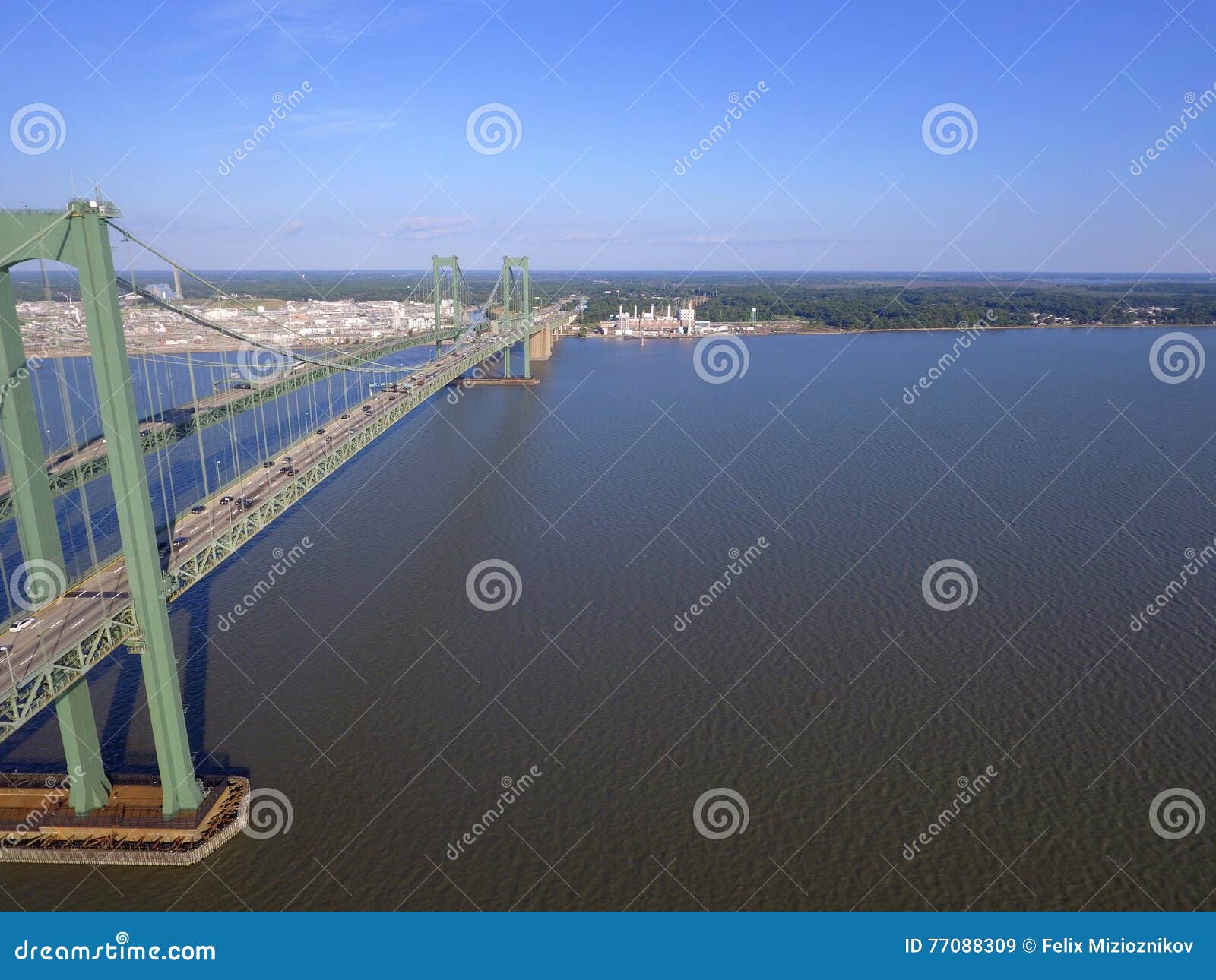 Delaware Memorial Bridge stock image. Image of iron, green - 77088309