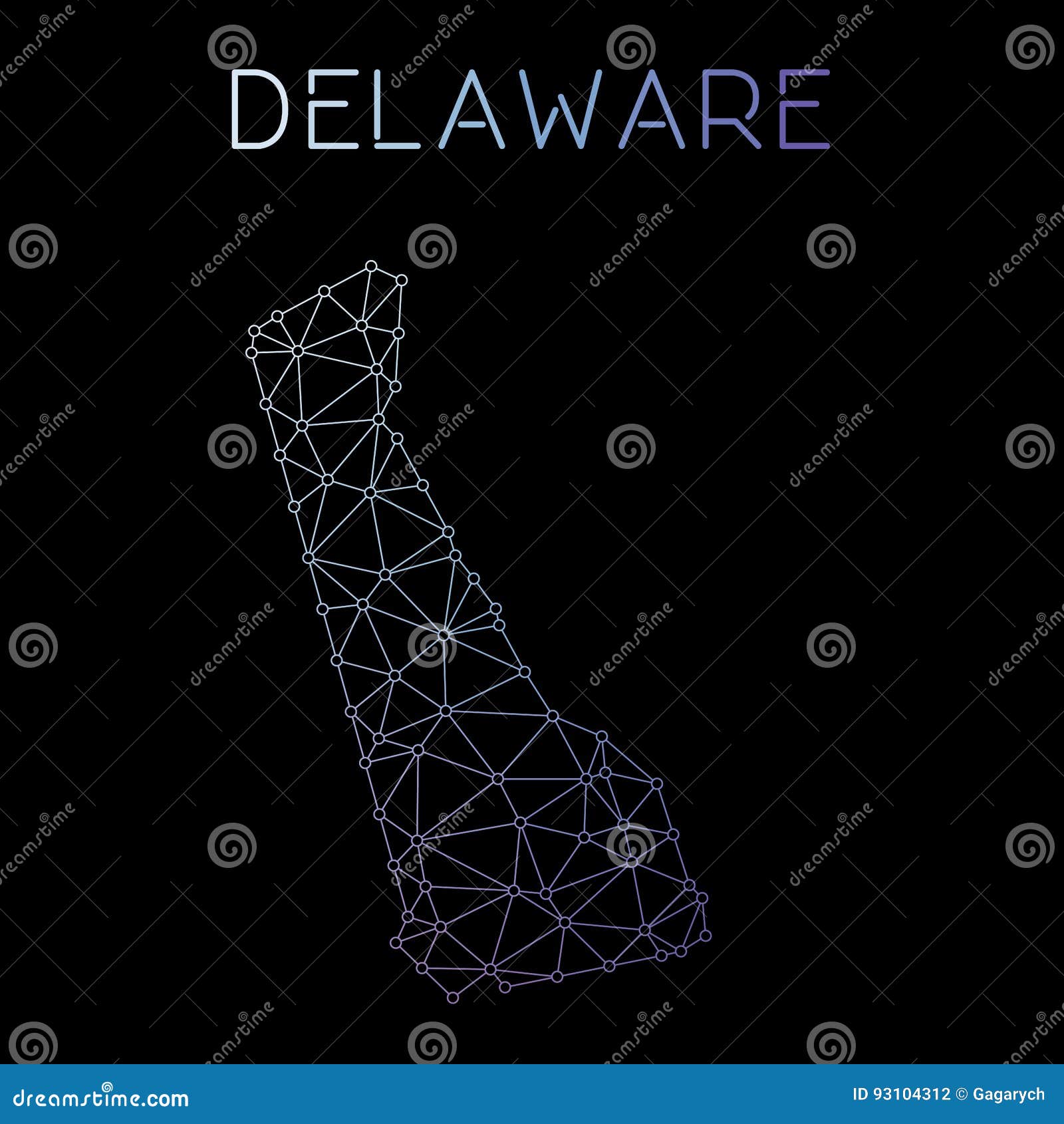 Delaware network map. stock vector. Illustration of american - 93104312