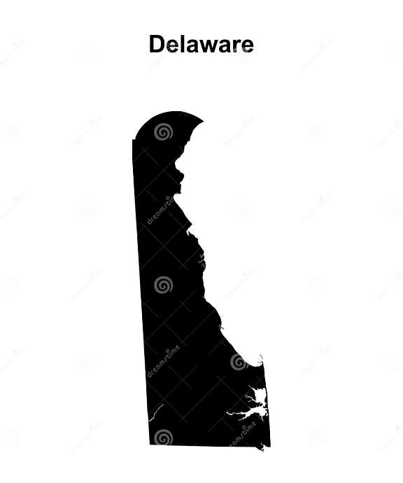 Delaware outline map stock illustration. Illustration of territory ...