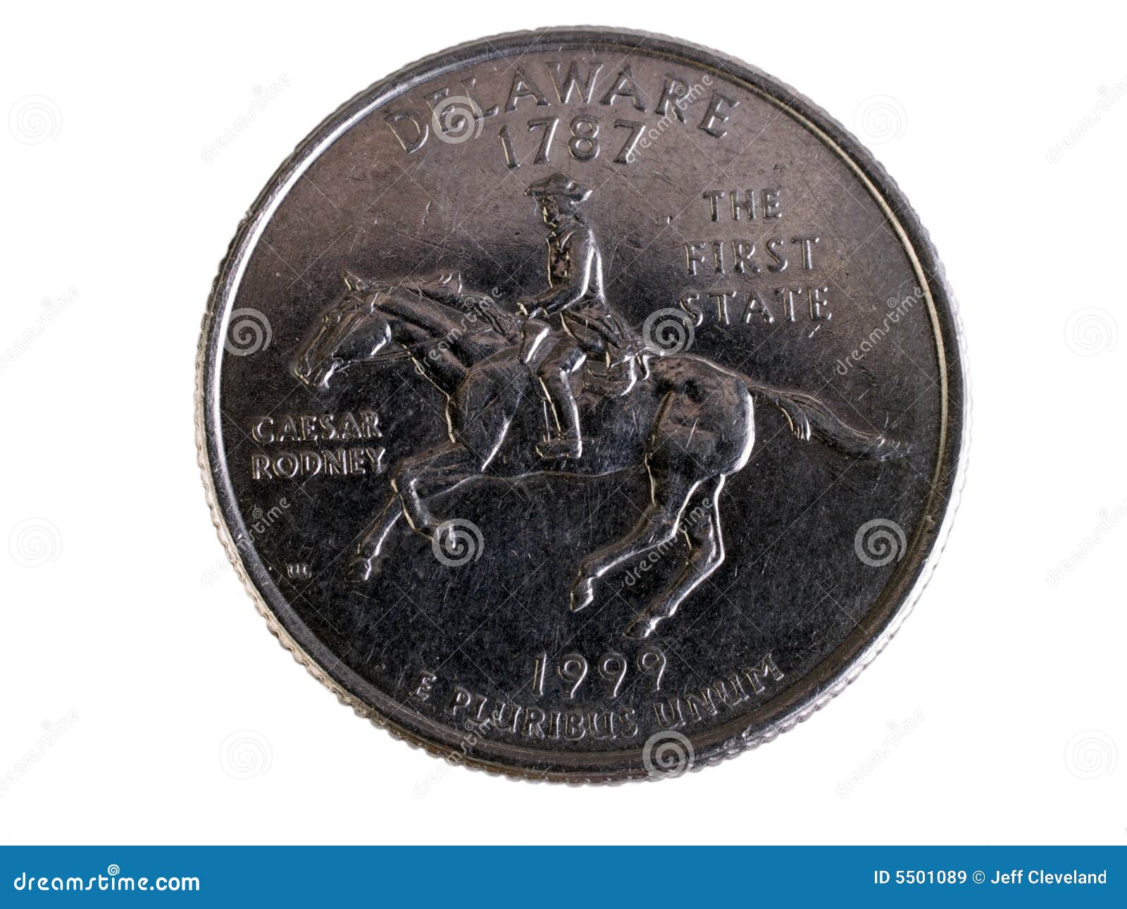 Delaware Quarter Tails Side 1999 the First State Stock Image - Image of ...