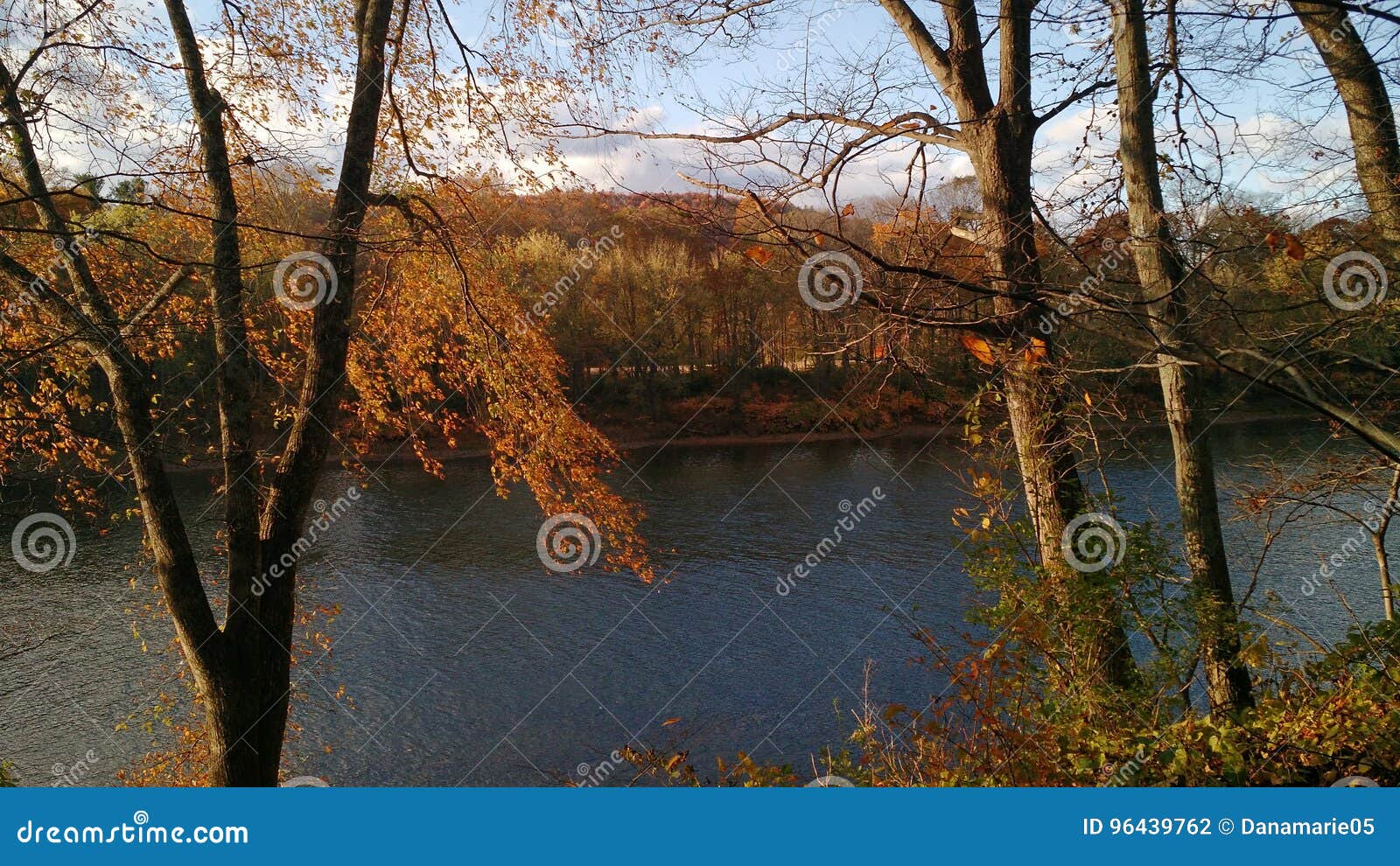 Delaware River in Fall stock photo. Image of orange, delaware - 96439762