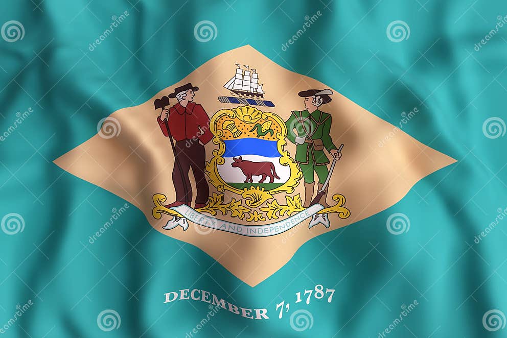 Delaware State flag stock illustration. Illustration of state - 95567070