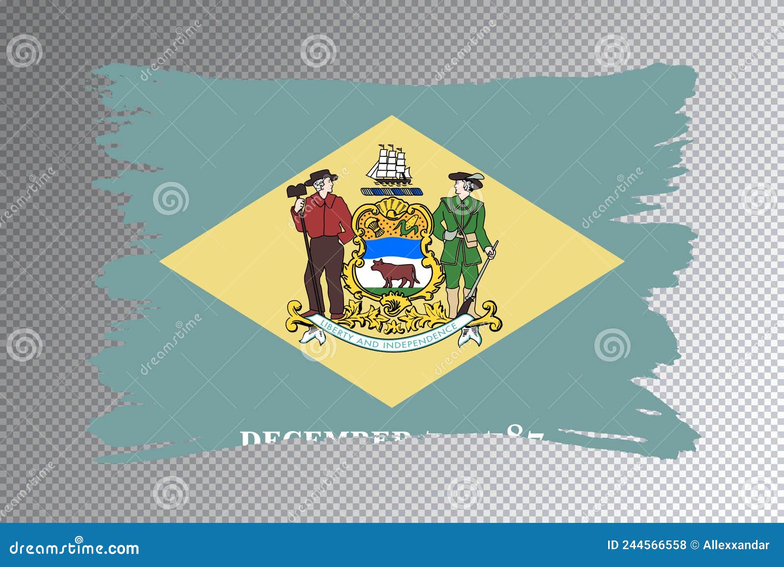 Delaware State Flag, Delaware Flag Stock Illustration - Illustration of ...