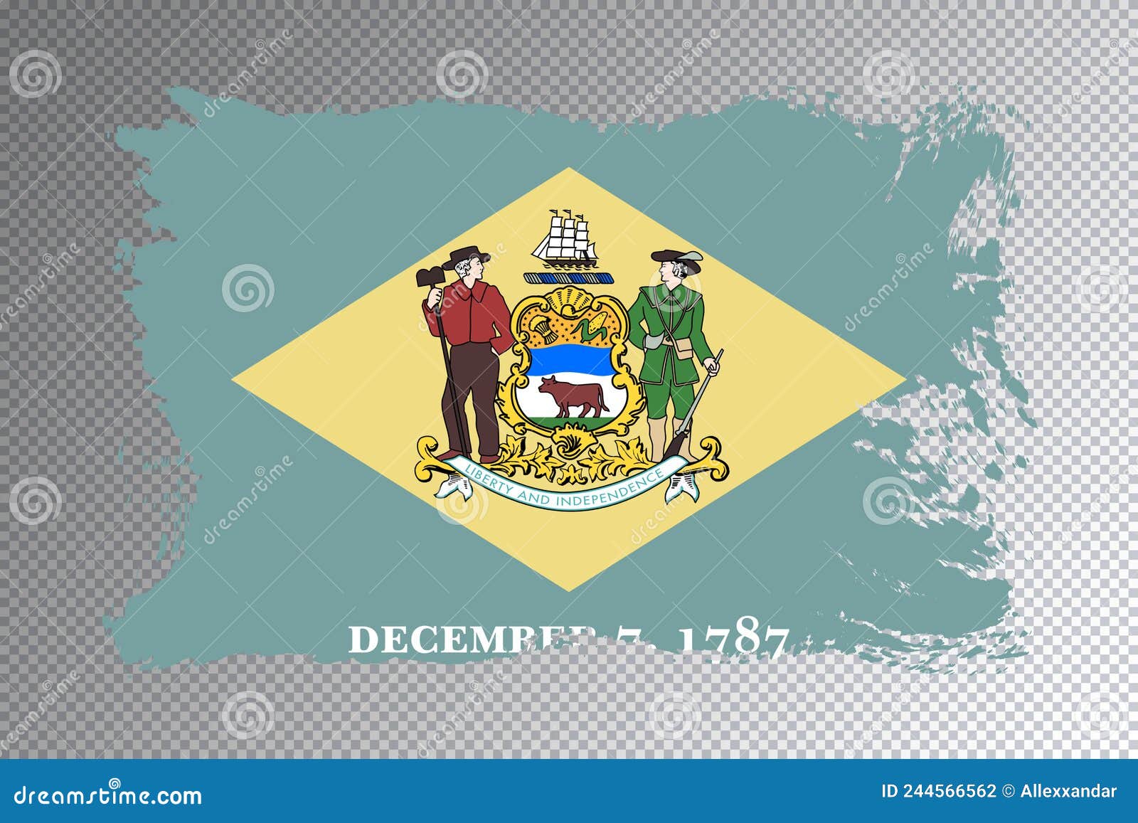 Delaware State Flag, Delaware Flag Stock Illustration - Illustration of ...