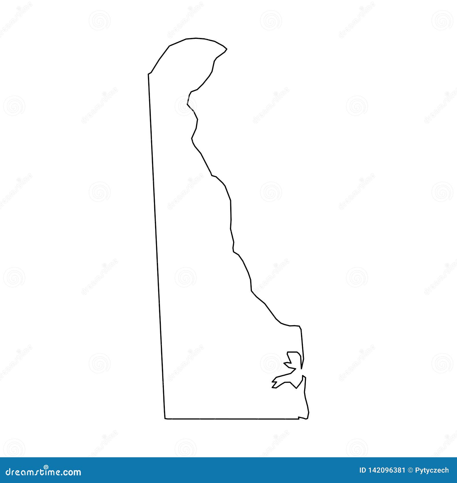 Delaware Map. State And District Map Of Delaware. Administrative And ...