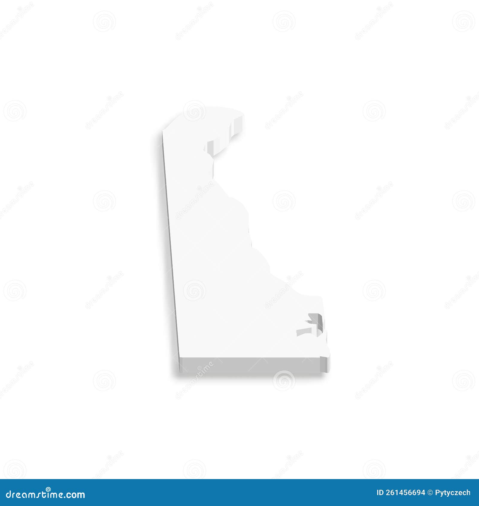 Delaware US State 3D Vector Map Stock Vector - Illustration of ...