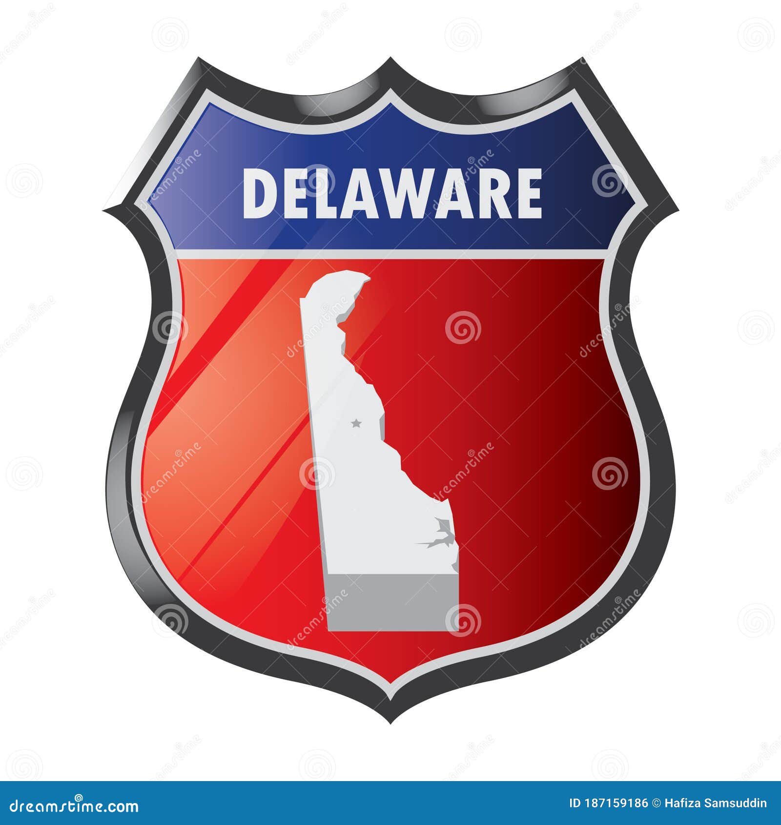 Delaware State. Vector Illustration Decorative Design Stock Vector ...