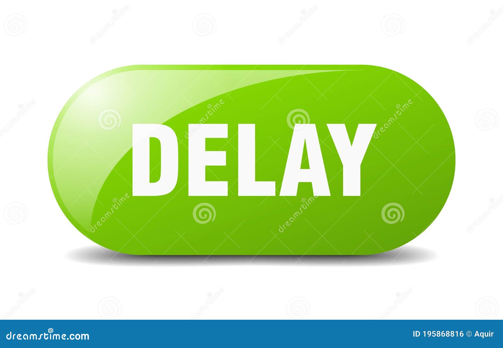 Delay Button. Sticker. Banner. Rounded Glass Sign Stock Vector ...