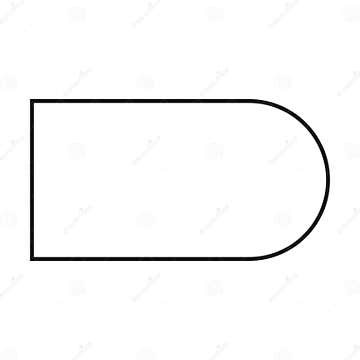 Delay Flow Chart Shape Element for Process Layout Diagram Illustration ...