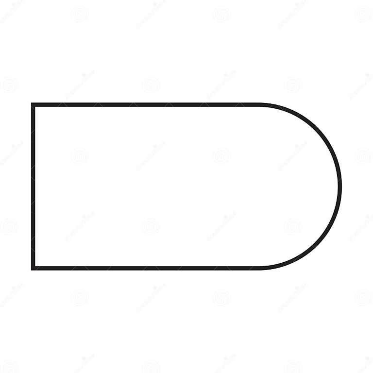 Delay Flow Chart Shape Element for Process Layout Diagram Illustration ...