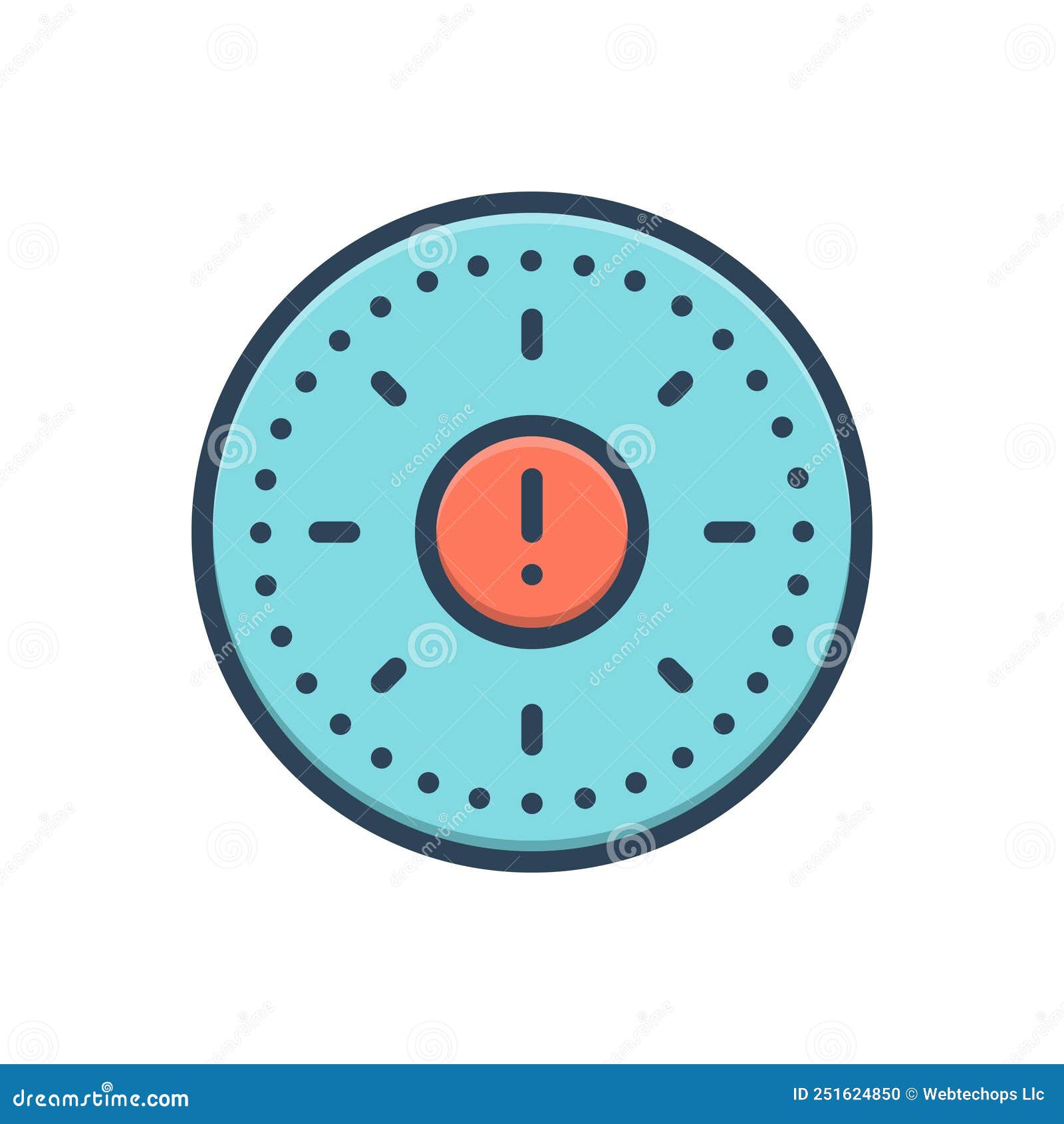 Color Illustration Icon for Delay, Slow and Clock Stock Illustration ...