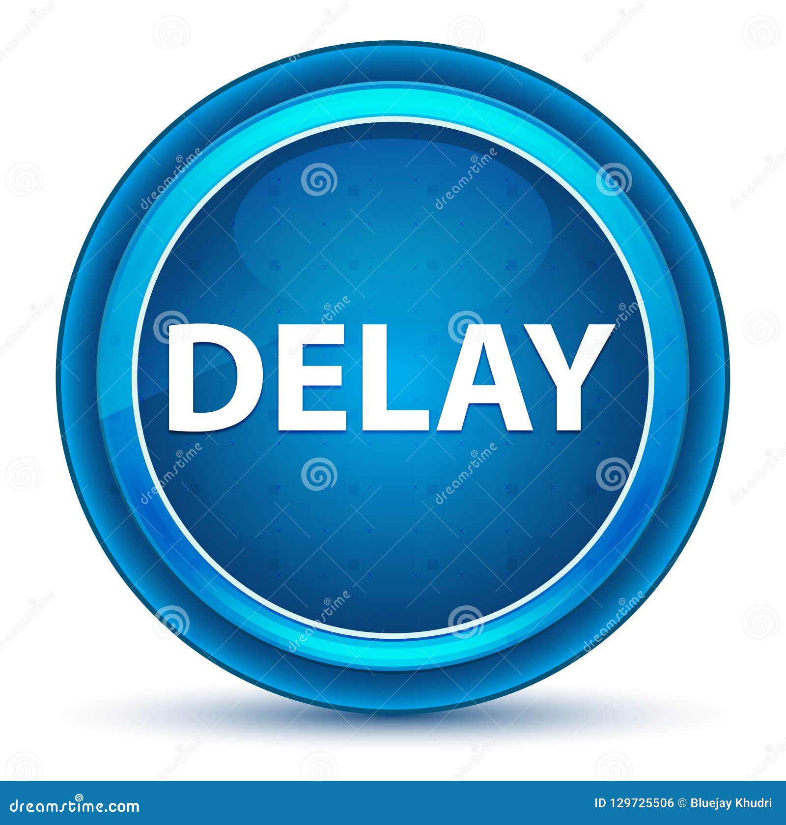 Delay Eyeball Blue Round Button Stock Illustration - Illustration of ...