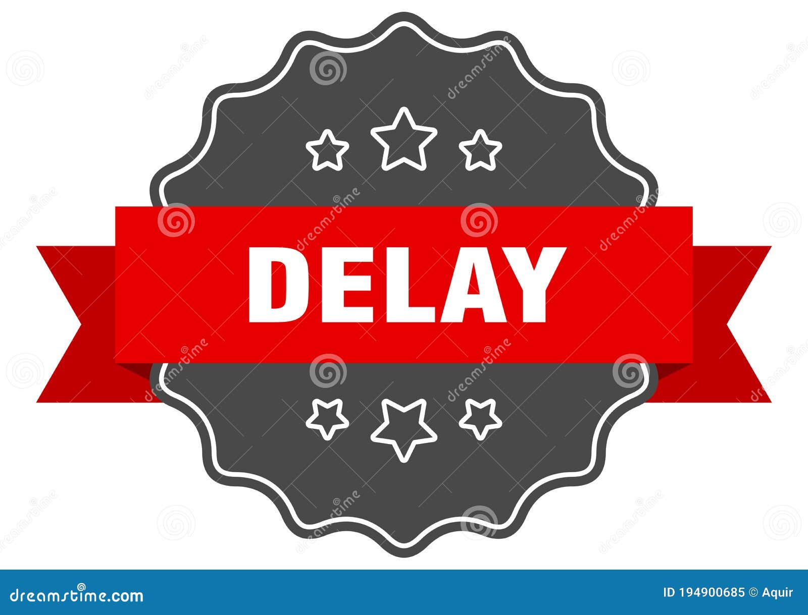 Delay Label. Delay Isolated Seal. Sticker. Sign Stock Vector ...