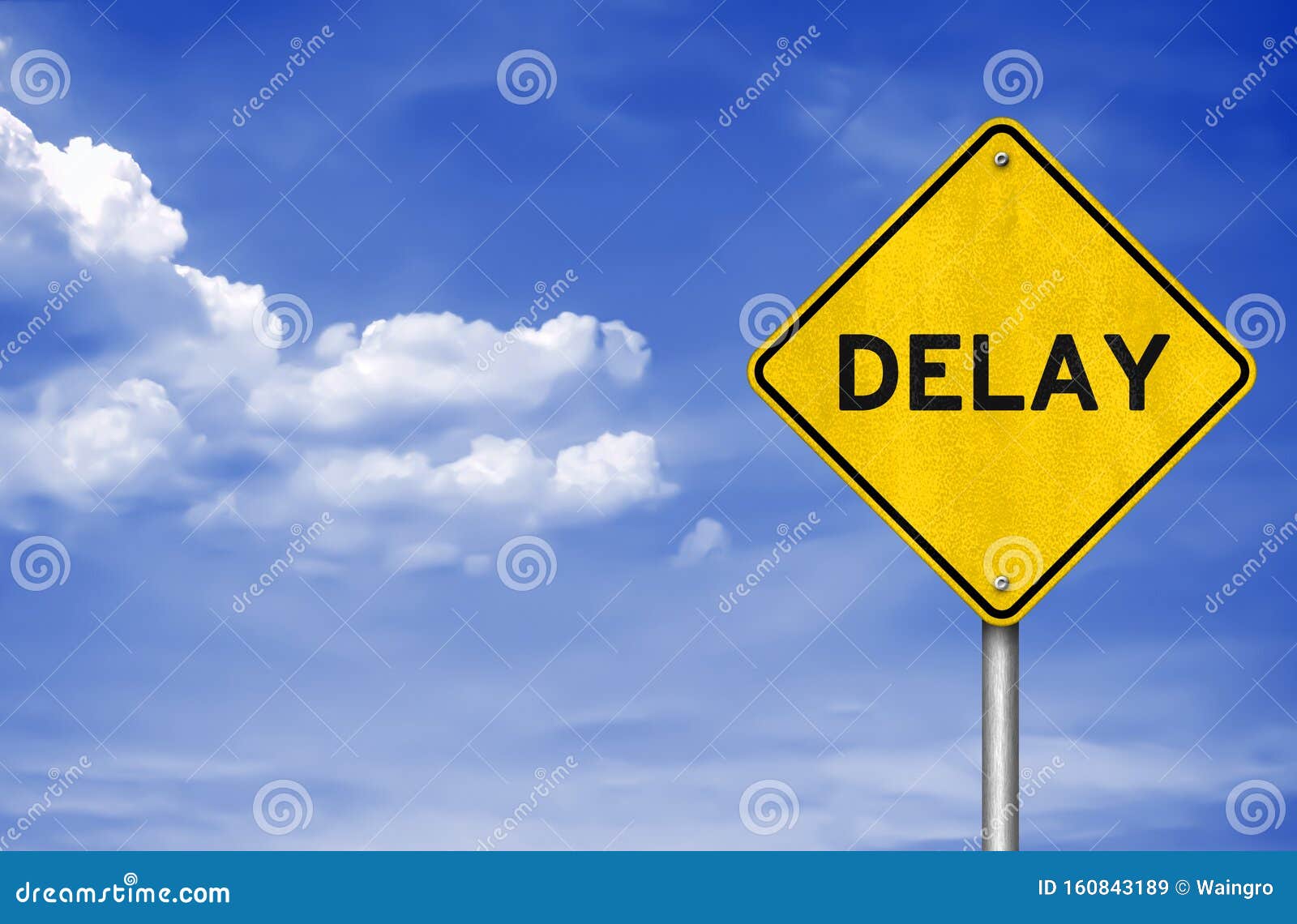 DELAY Road Sign Information Illustration Stock Illustration ...