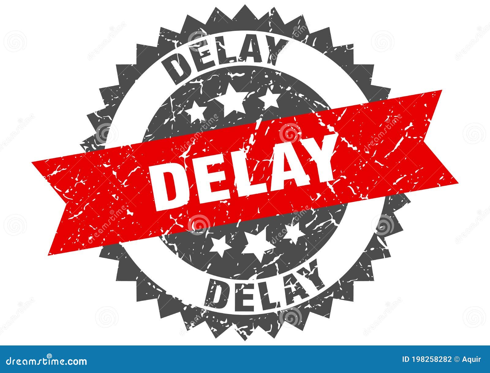 Delay Stamp. Delay Grunge Round Sign Stock Vector - Illustration of ...