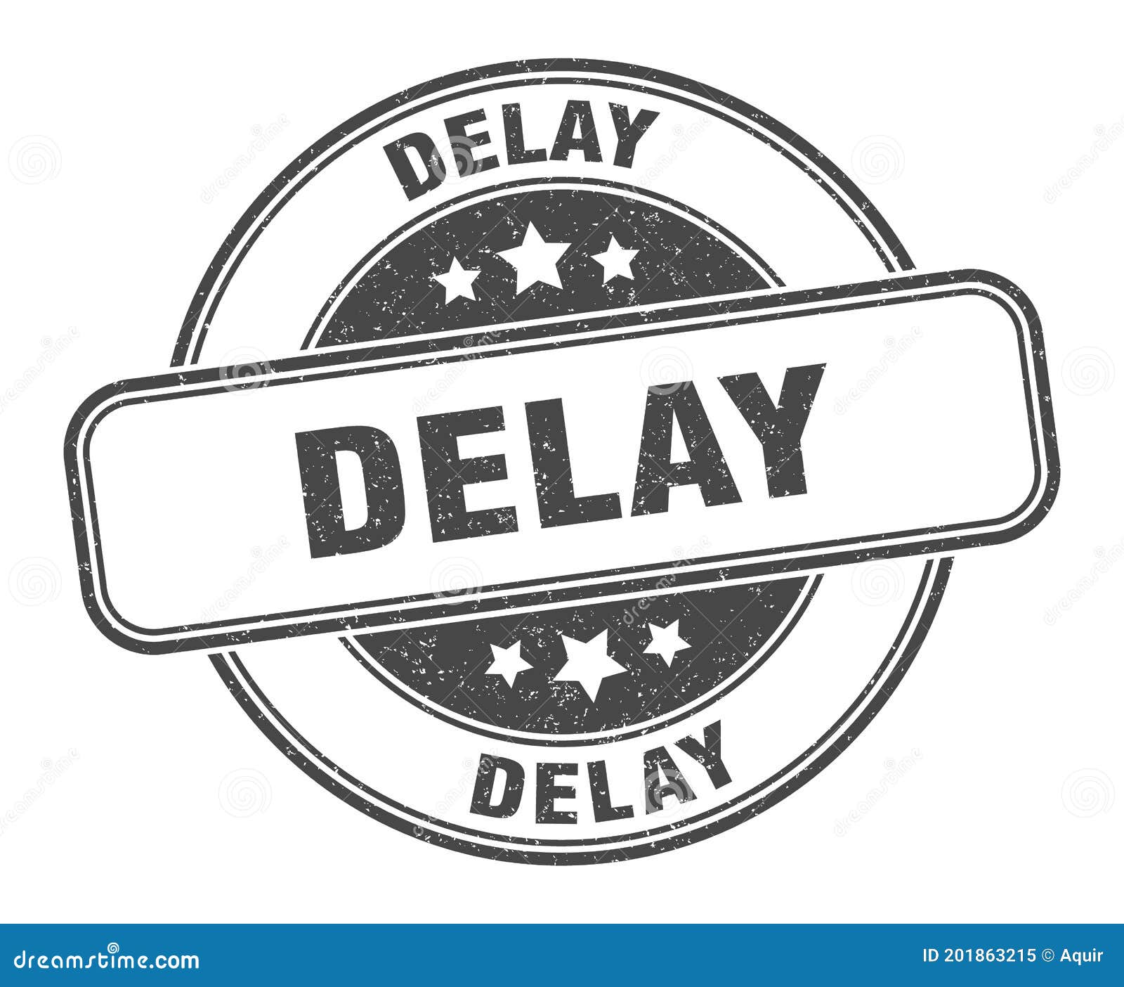 Delay Stamp. Delay Label. Round Grunge Sign Stock Vector - Illustration ...