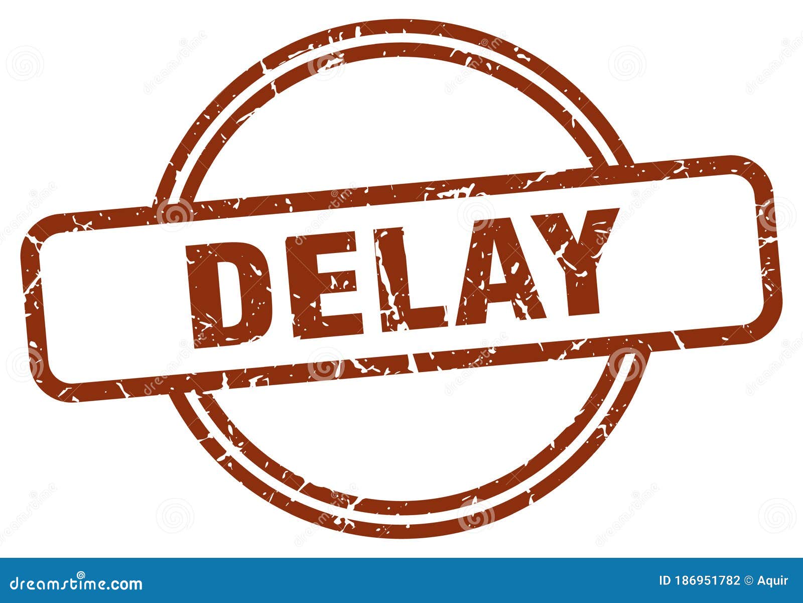 Delay Stamp. Delay Round Vintage Grunge Label Stock Vector ...