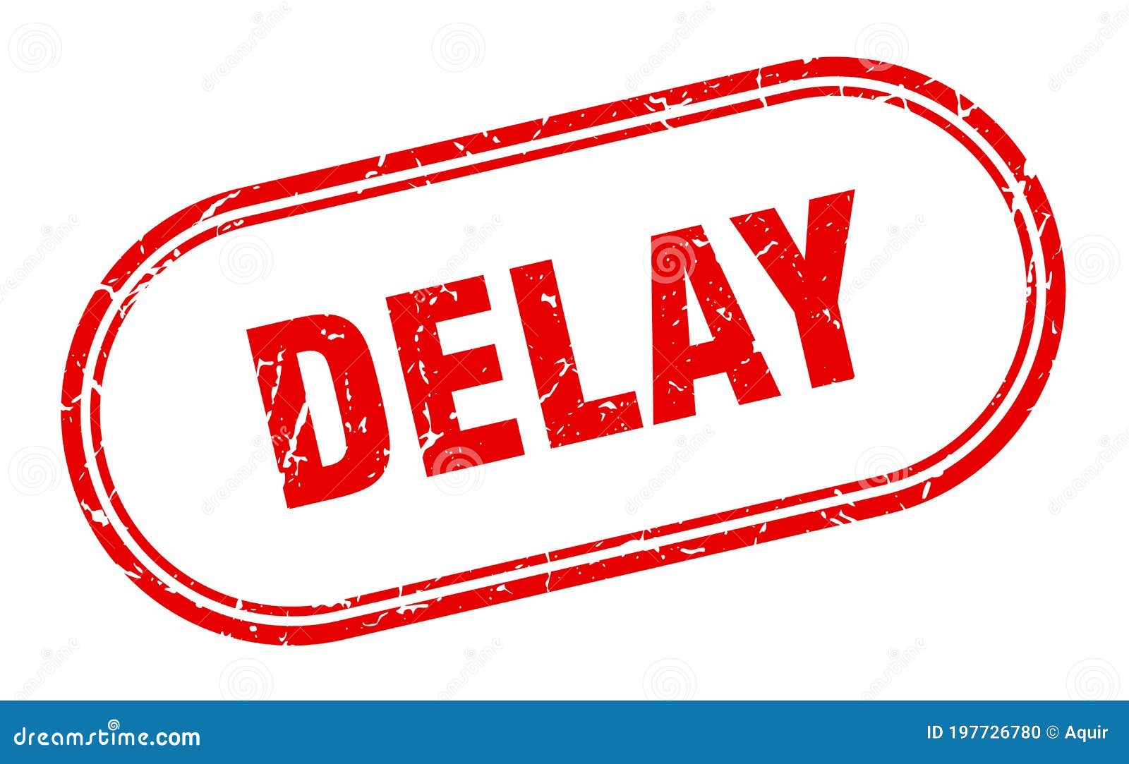 Delay Stamp. Rounded Grunge Textured Sign. Label Stock Vector ...