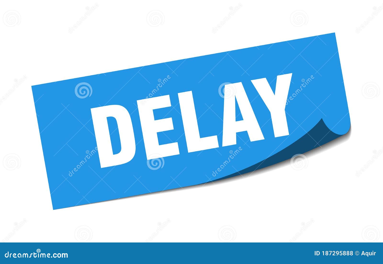 Delay Sticker. Delay Square Isolated Sign Stock Vector - Illustration ...