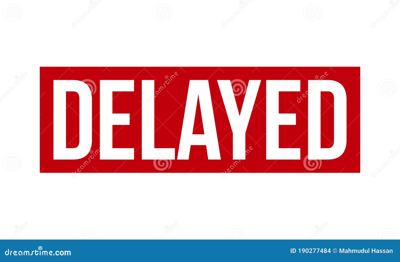 Delayed Red Rubber Stamp On White Background. Delayed Stamp Sign ...