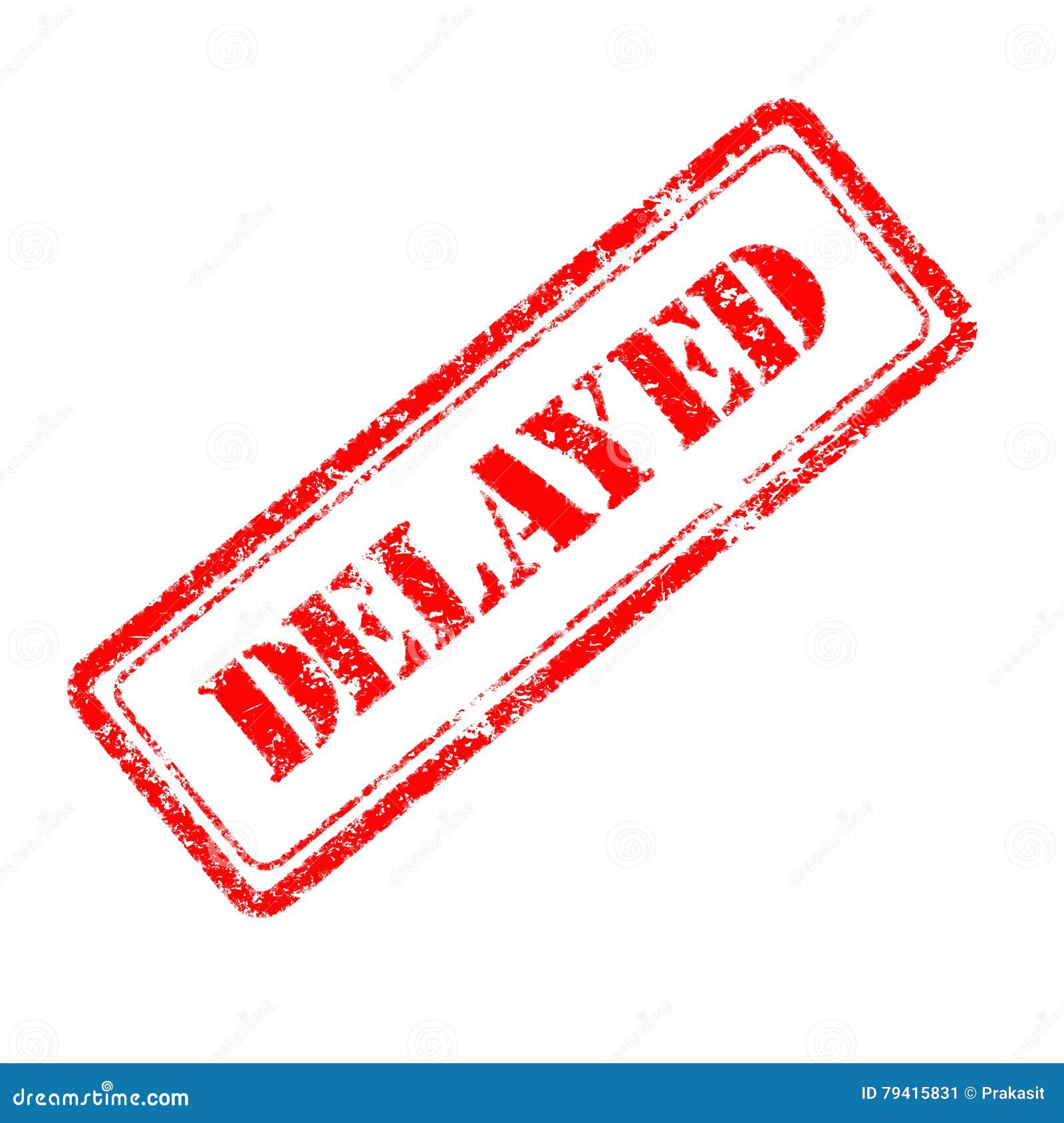 Delayed Red Rubber Stamp On White Background. Delayed Stamp Sign ...