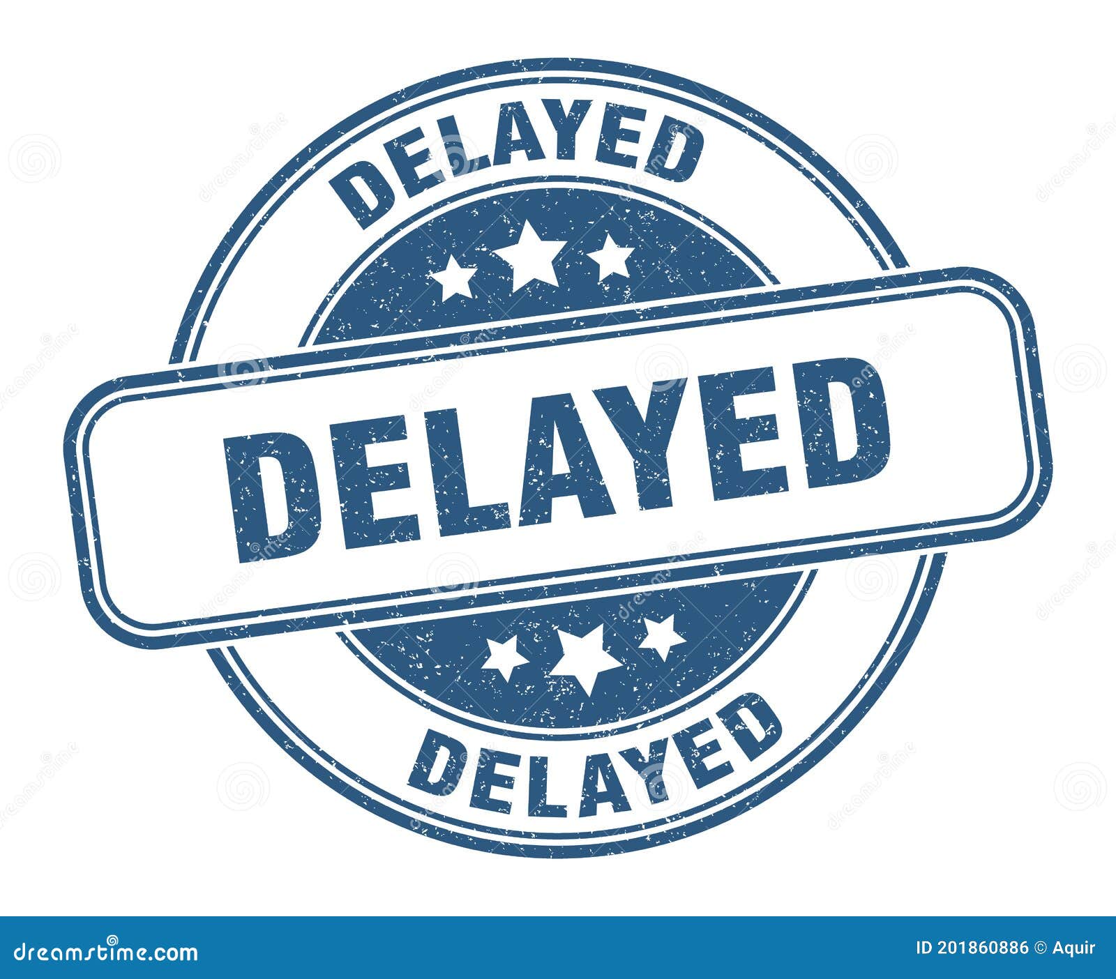 Delayed Stamp. Delayed Label. Round Grunge Sign Stock Vector ...