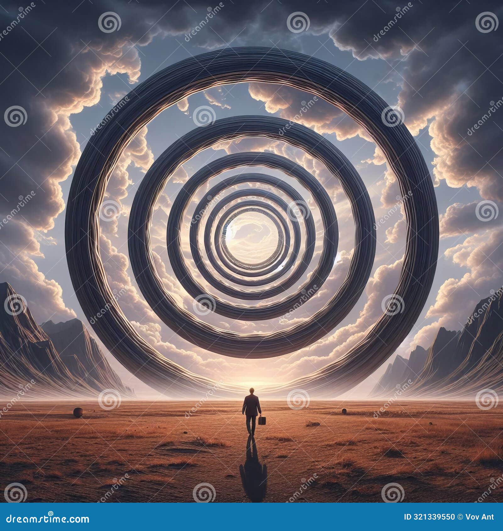 Delboeuf Illusion Two Identical Circles Appear Different Sizes Stock ...