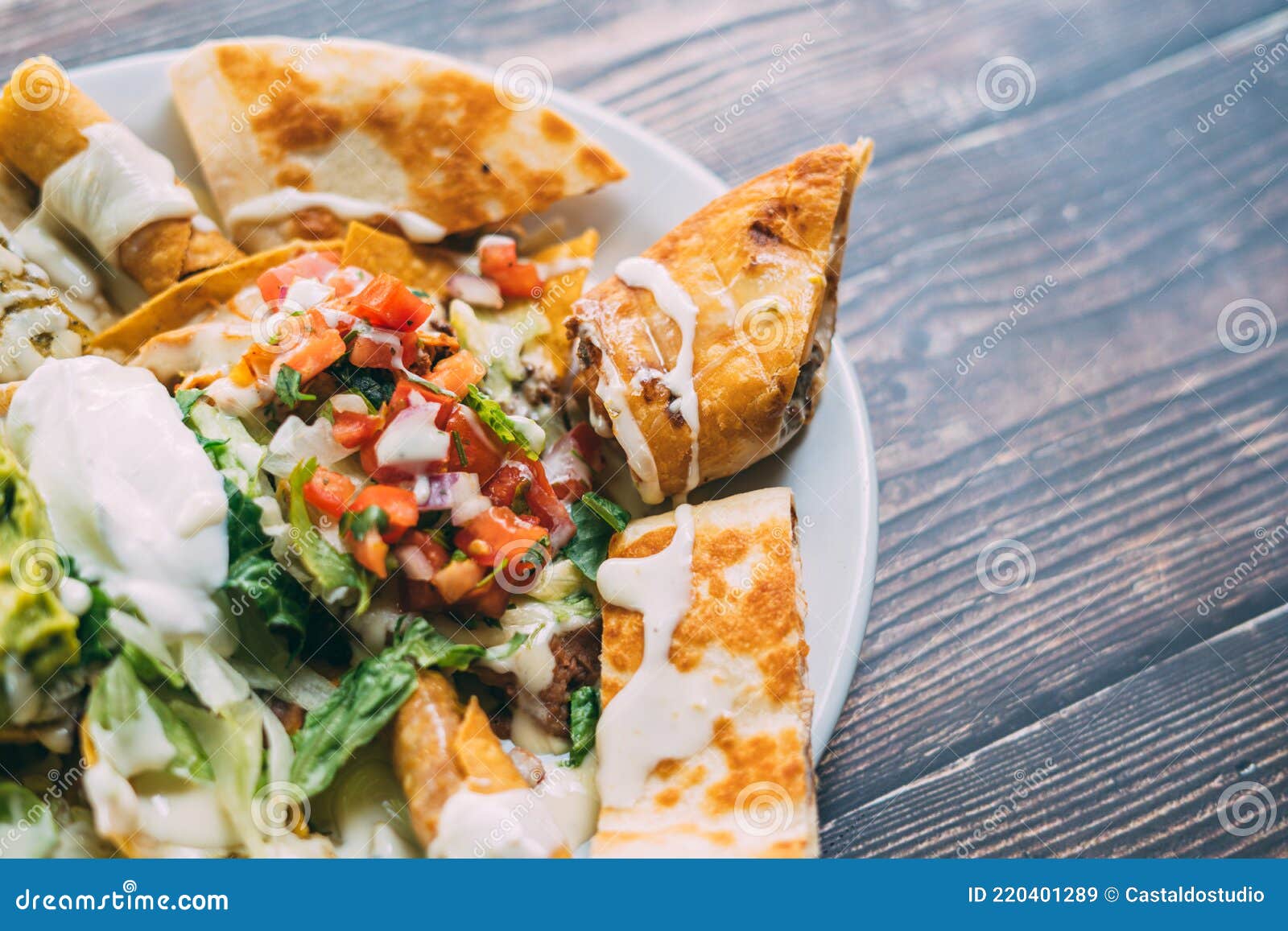 A Delcious Quesadillas Platter Stock Image - Image of cuisine, mexican ...