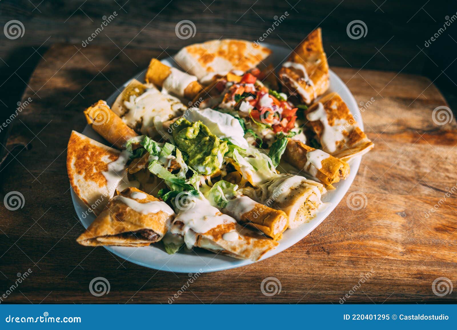 A Delcious Quesadillas Platter Stock Image - Image of snack, quesadilla ...