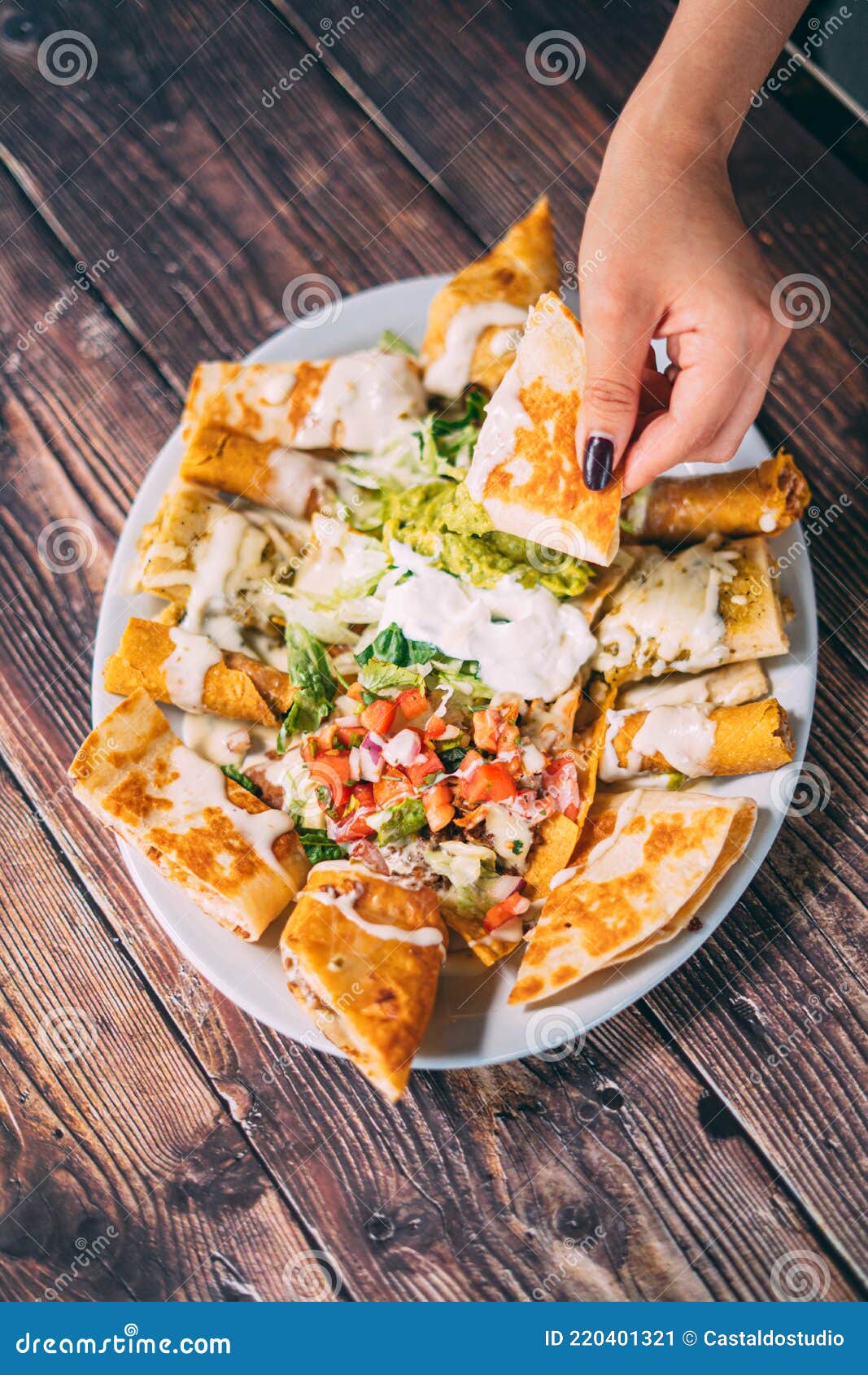 A Delcious Quesadillas Platter Stock Image - Image of cheese, cheddar ...