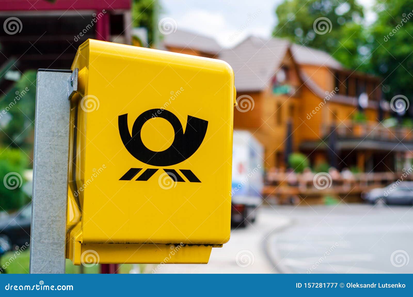 Delecke, Germany - August 1, 2019: Deutsche Post Mailbox. the Deutsche ...