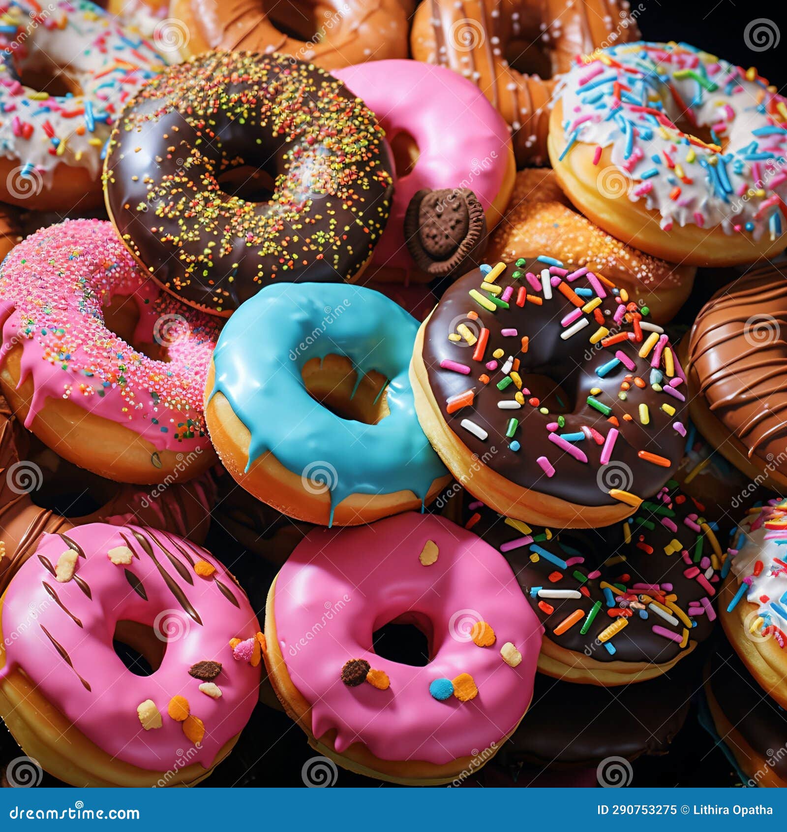 A lots of donuts stock illustration. Illustration of delectable - 290753275