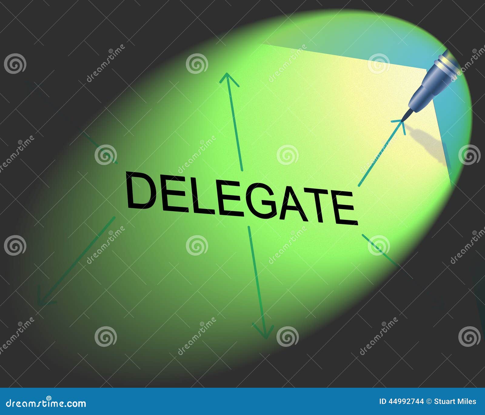 Delegate Delegation Indicates Task Management and Assistant Stock ...