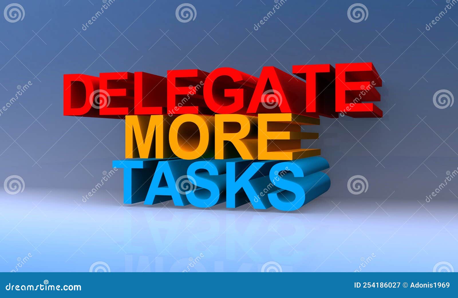 Delegate More Tasks on Blue Stock Illustration - Illustration of ...