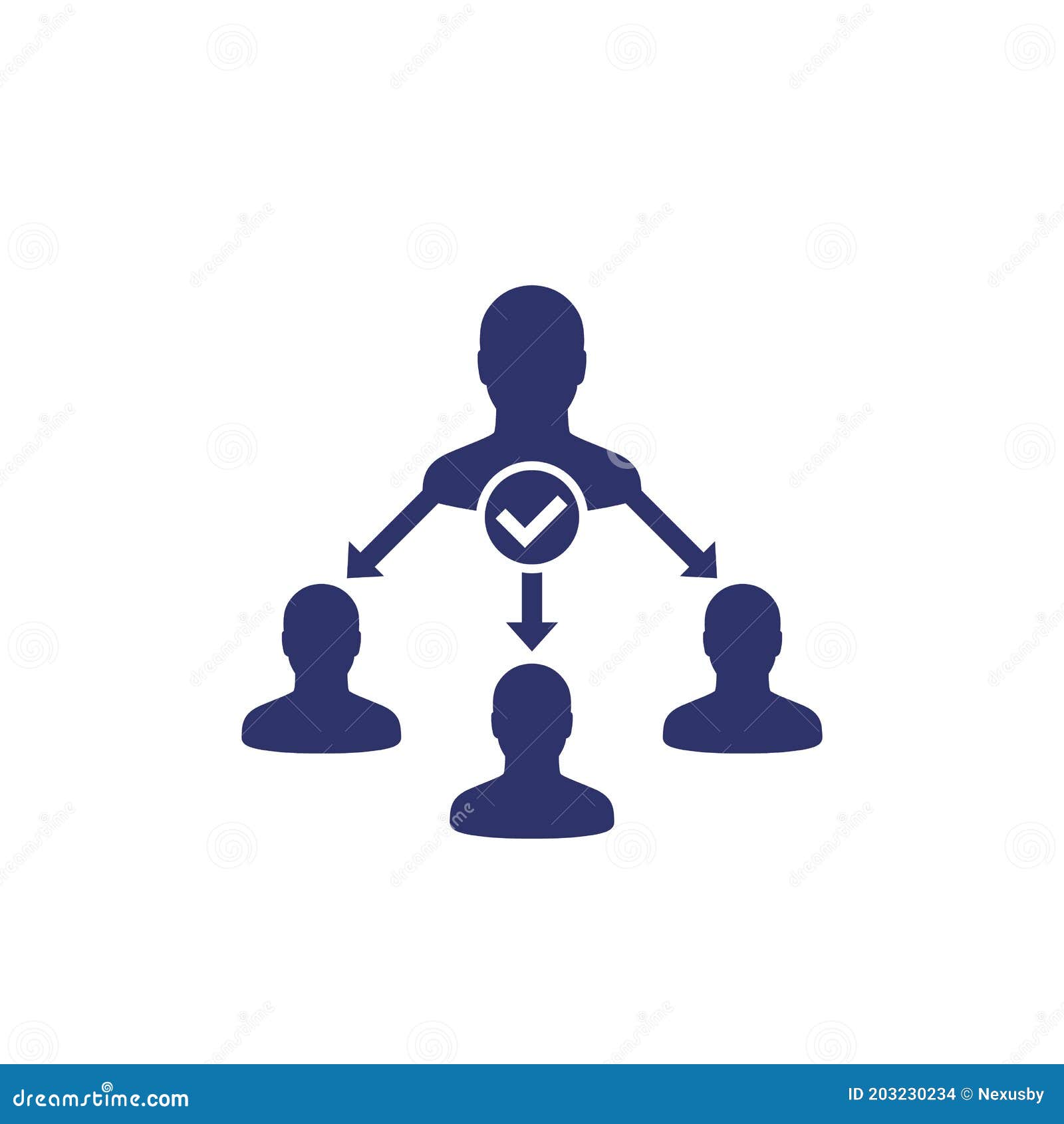 Delegate, Task Delegation Icon, Vector Stock Vector - Illustration of ...